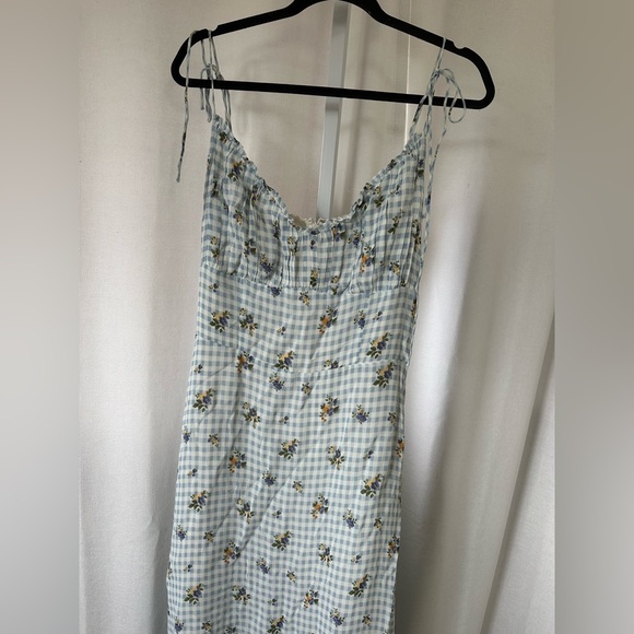 Reformation | Dresses | Reformation Embry Alfresco Gimham Floral Print ...